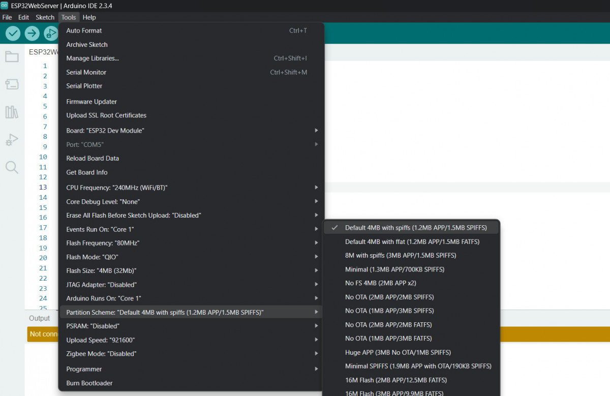 How To Upload Files To Esp32 Spiffs Without The Arduino Ide 2 5716